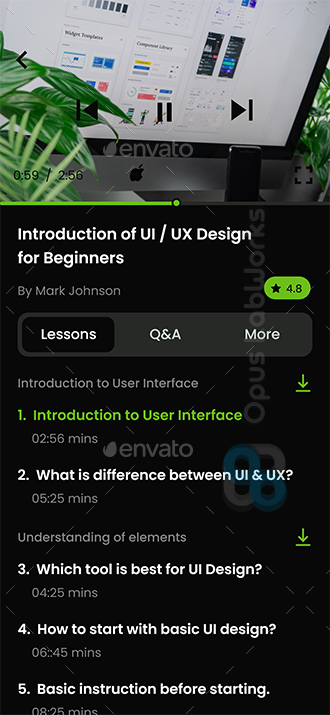 Online Learning App UI Kit| Online exam app UI Kit| Online Class App UI Kit| CourseHub, Web Elements